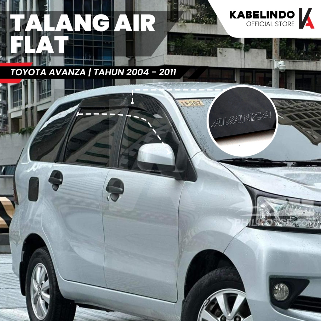 Jual Talang Air Pintu Mobil Toyota Avanza Lama 2004 - 2011 Model Flat ...