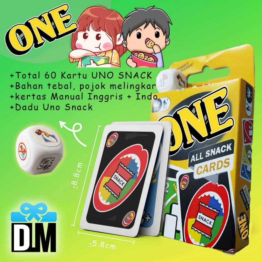 Jual Kartu U ntuk Keluarga No 1 ONE Snack Family Card Game Dice Makanan ...