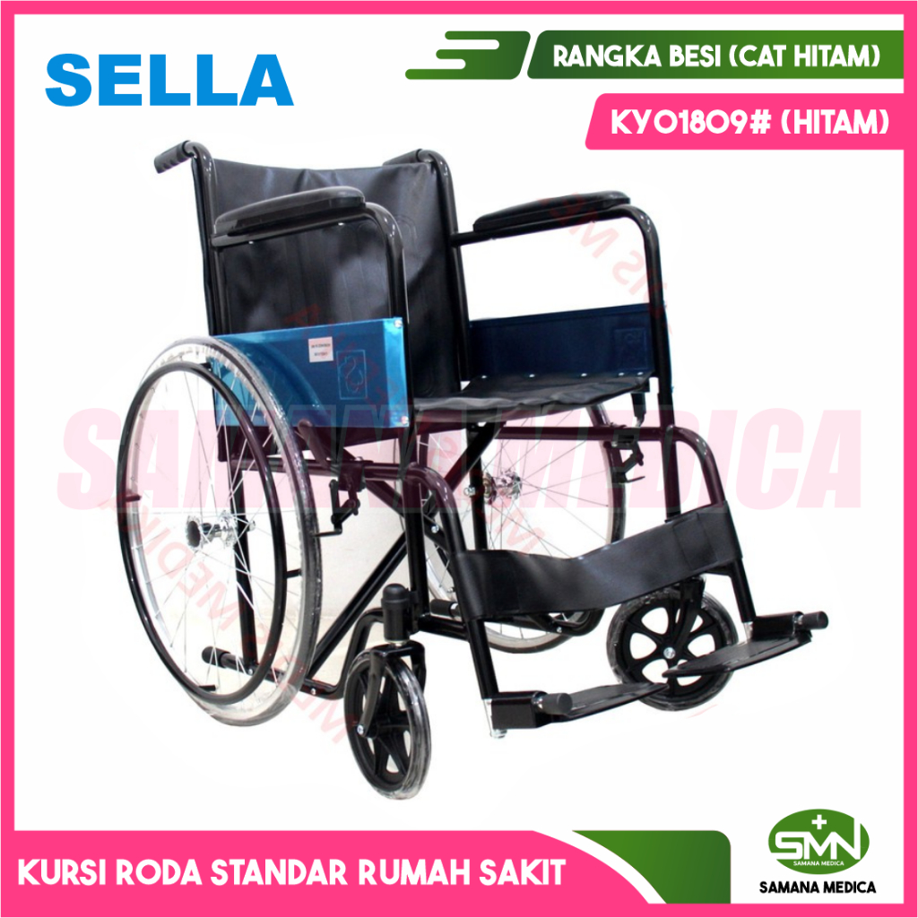 Jual KURSI RODA Standart Rumah Sakit SELLA KY809# Rangka Warna Hitam ...