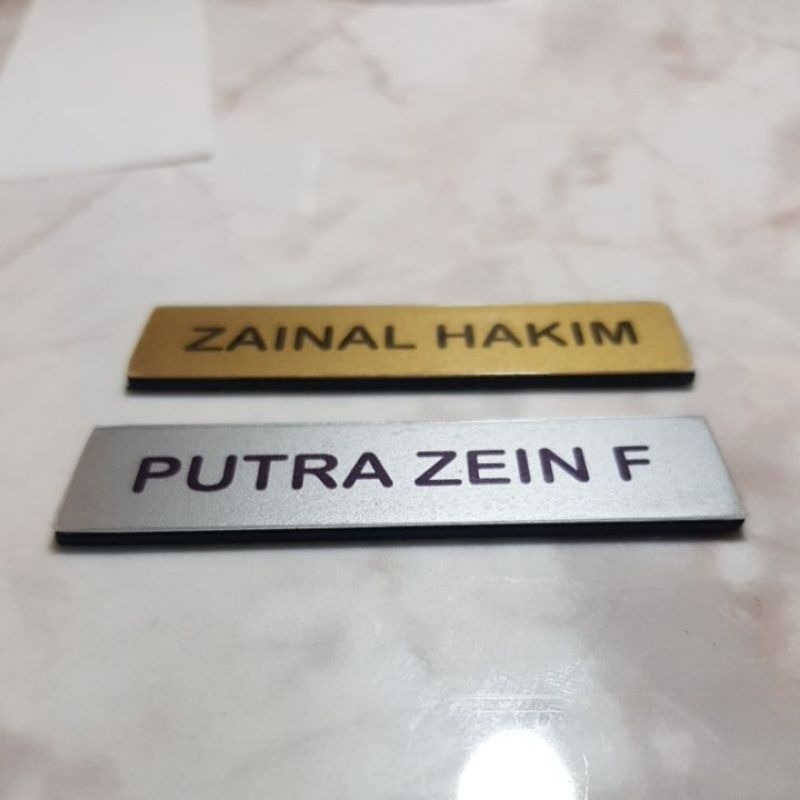 Jual Nametag nama dada warna silver gold emas perak murah cepat 1 hari ...