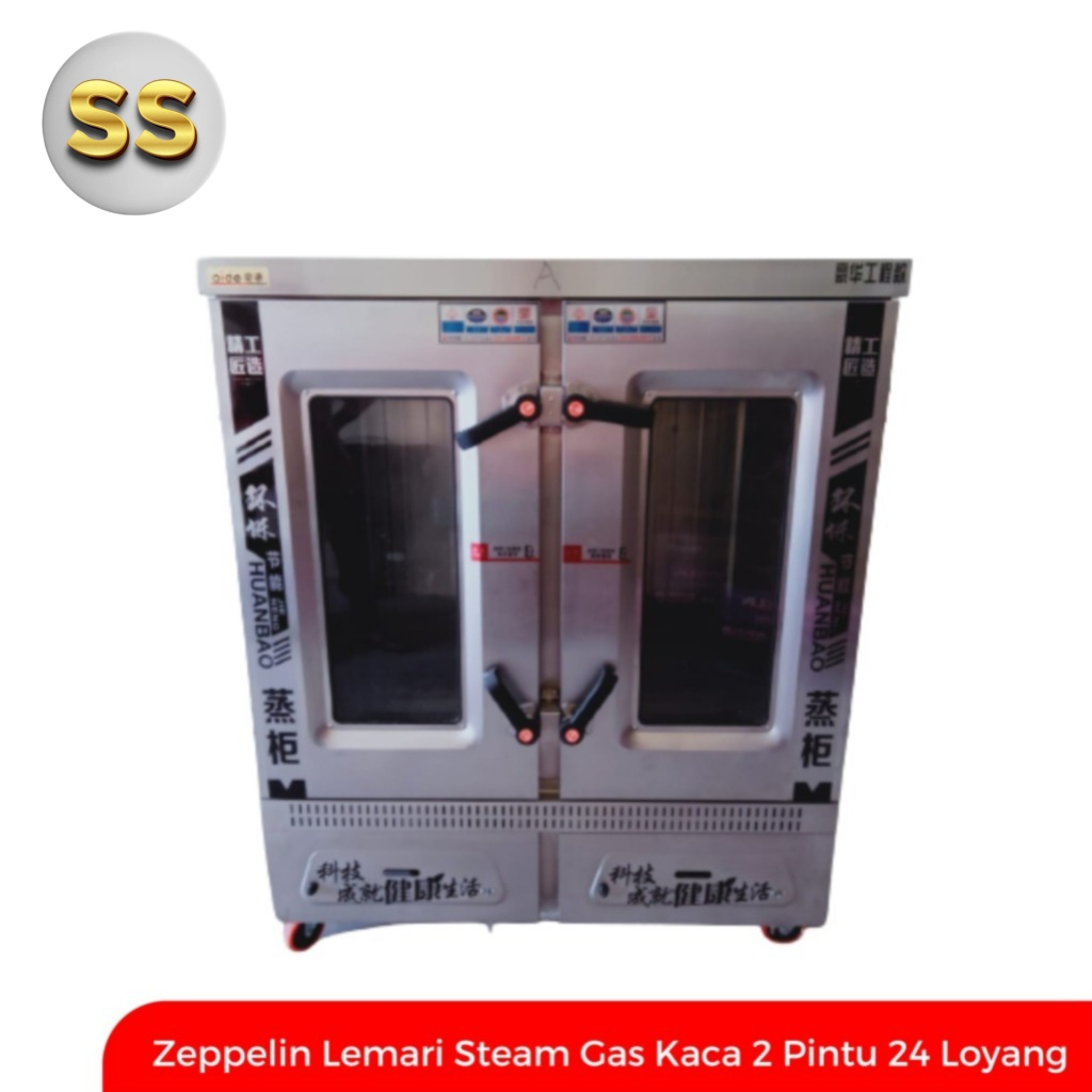 Jual Zeppelin Lemari Steamer Gas Kaca 2 Pintu 24 Loyang | Shopee Indonesia