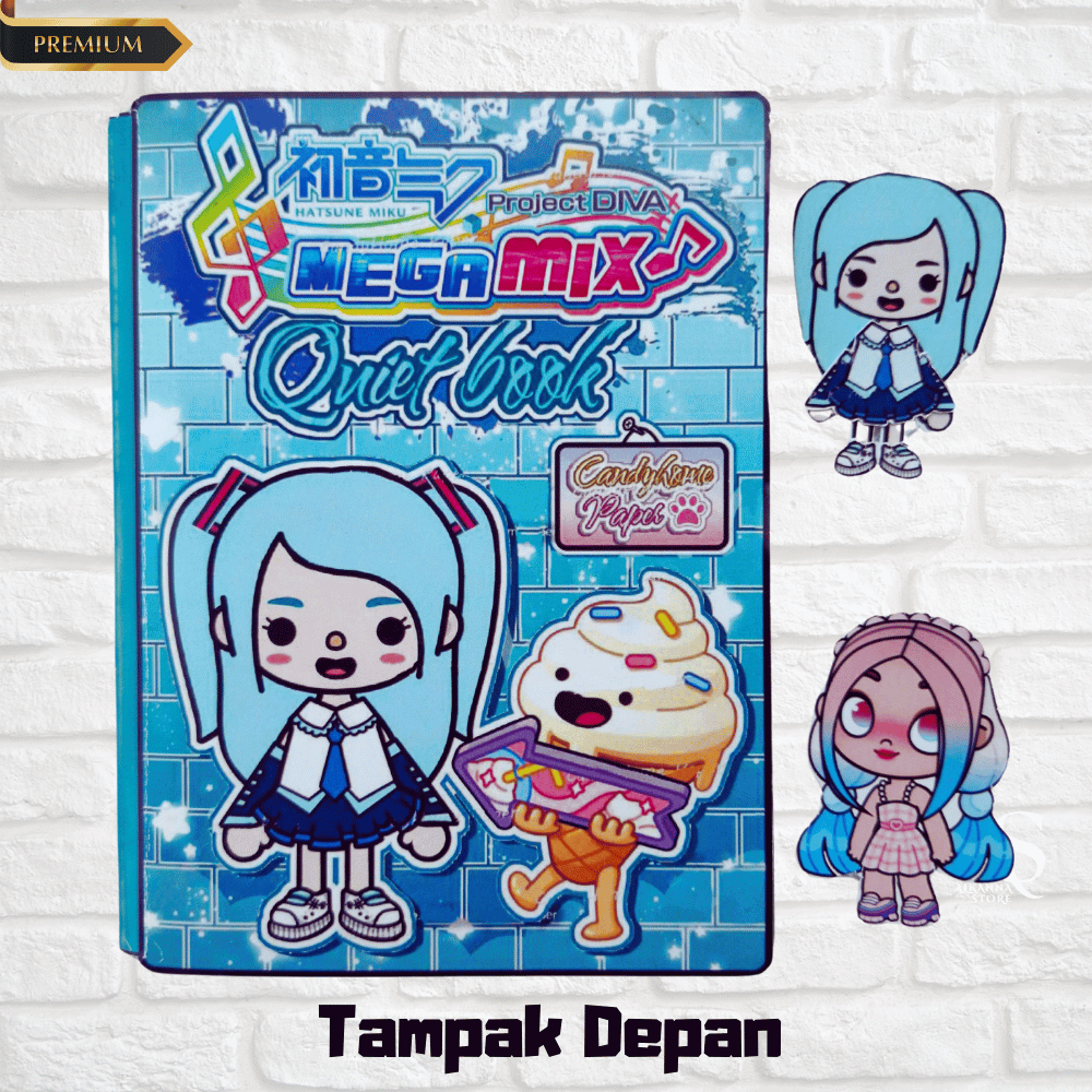 Jual Toca Boca Hatsune Miku Mega Mix Biru Blue Paper Doll Mainan ...