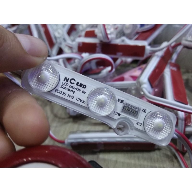 Jual lampu module NC LED 3 mata 2835 1.2 watt diamond 12v putih harga ...