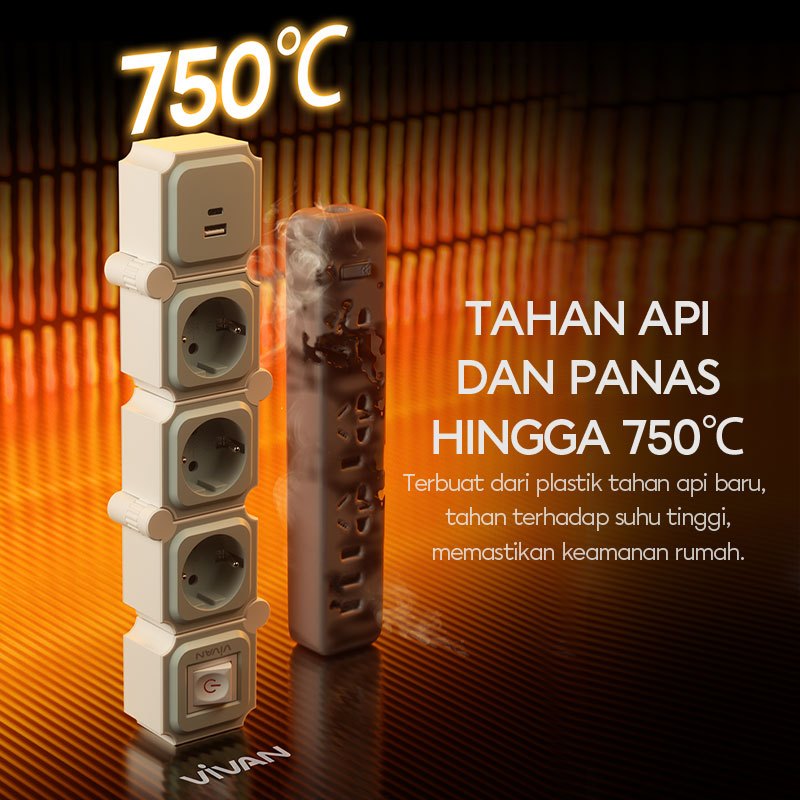 Jual VIVAN Safety Socket VPS-H PRO Series Saklar Adaptor Stop Kontak ...