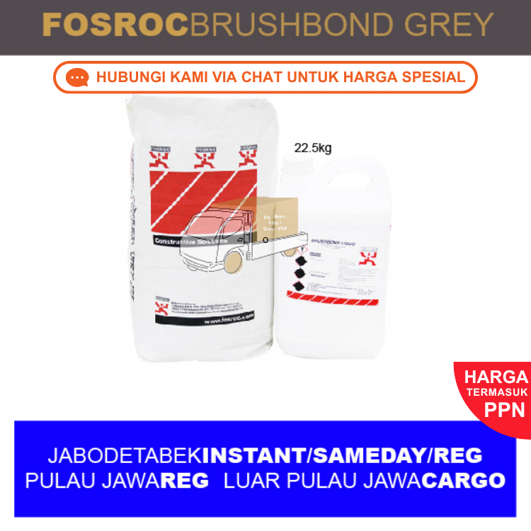 Jual FOSROC Brushbond Grey / Waterproofing 22.5 Kg / set | Shopee Indonesia