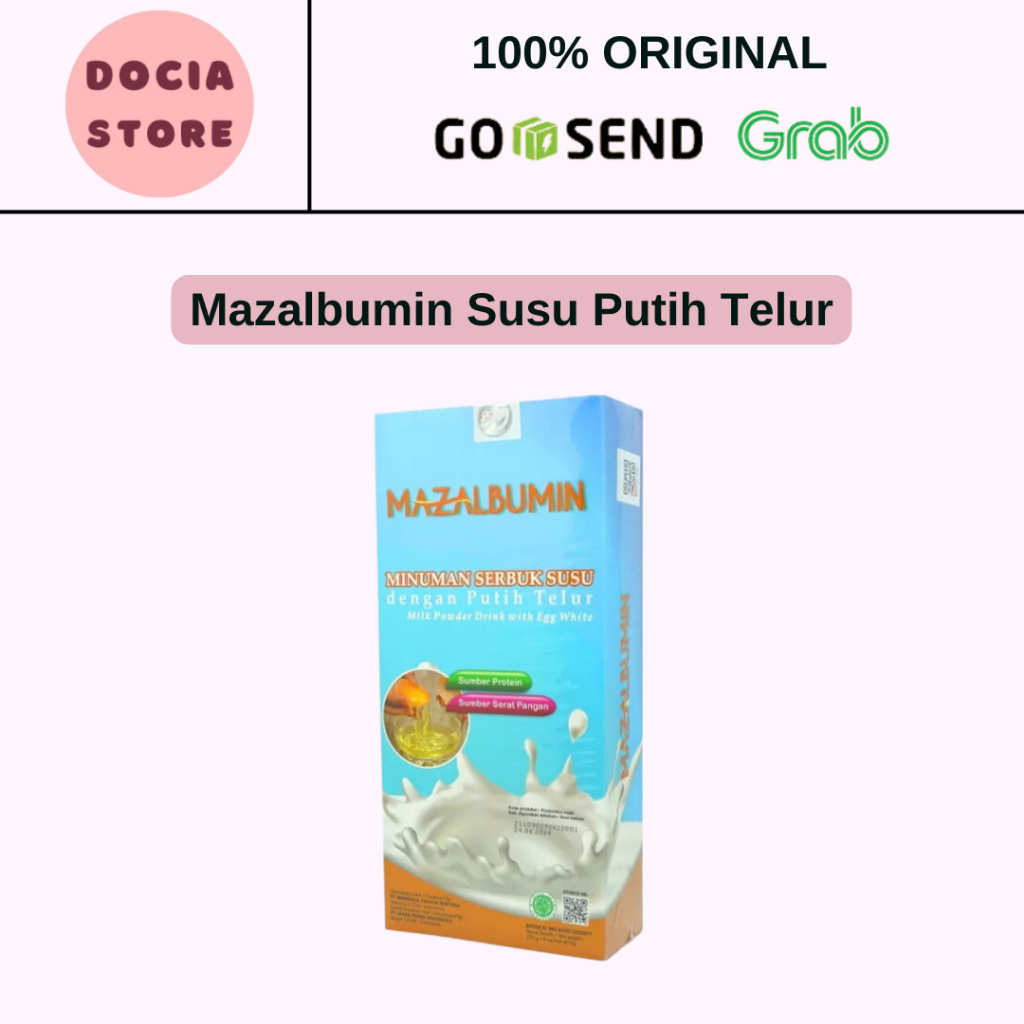 Jual Docia Store | Mazalbumin Susu Bubuk Dengan Putih Telur (1 Box isi ...