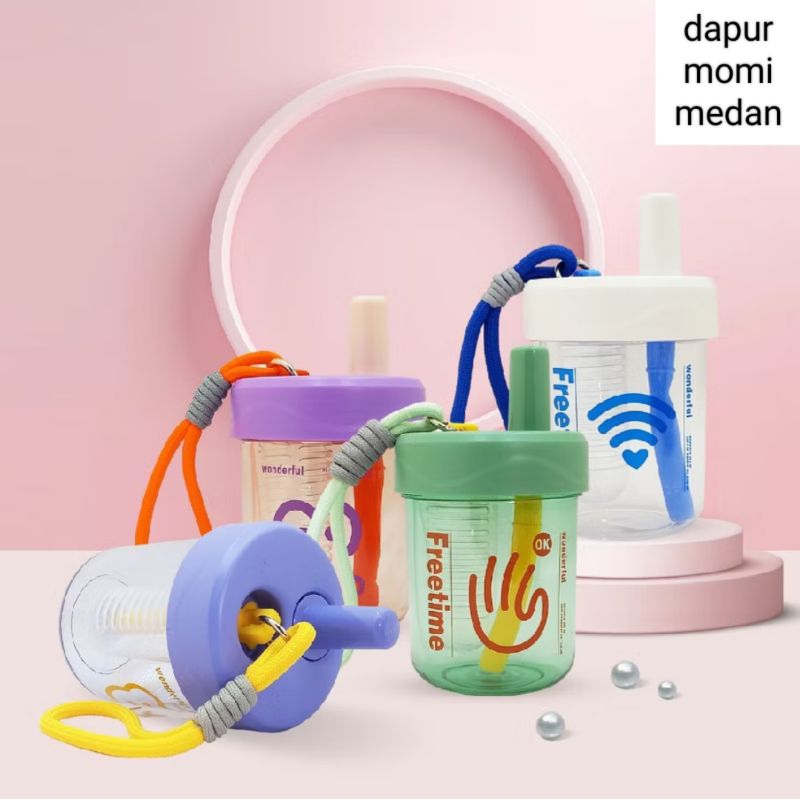 Jual botol minum plastik transparan wonderful / gelas infused water ...