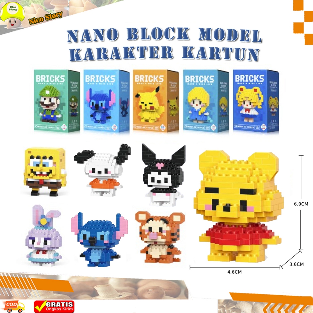 Jual (NCS) Nano Lego Bricks Mainan Balok Building Blok Susun Mainan ...