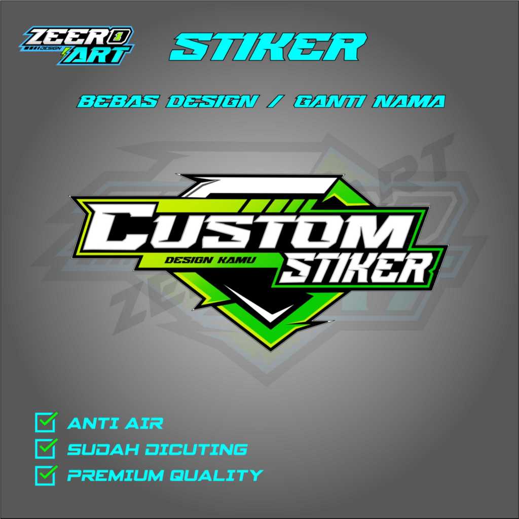 Jual Stiker Racing Custom / setiker motor design sendiri / bebas design ...