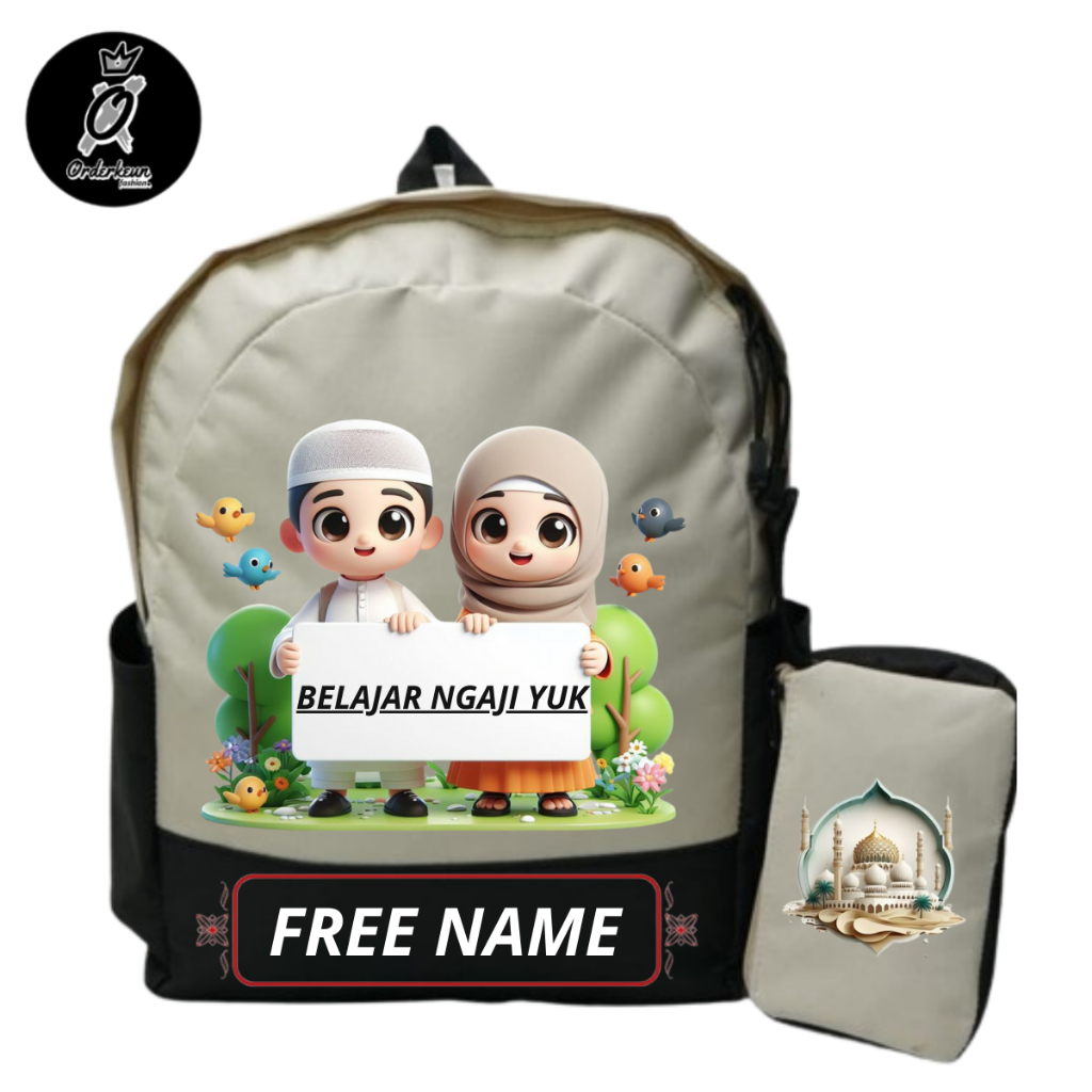 Jual TAS SEKOLAH ANAK TK SD 3D Tema Muslim / TAS BACKPACK SEKOLAH ANAK ...