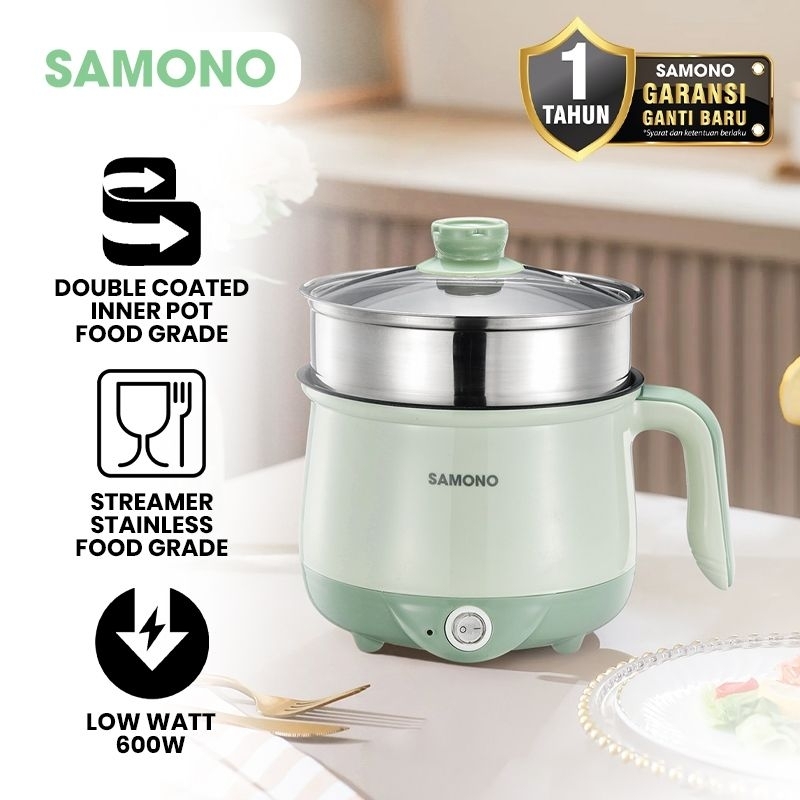 Jual ORI SAMONO SW-DG01P Cooker Panci Listrik 1,5 Liter Fry Pan Teflon ...