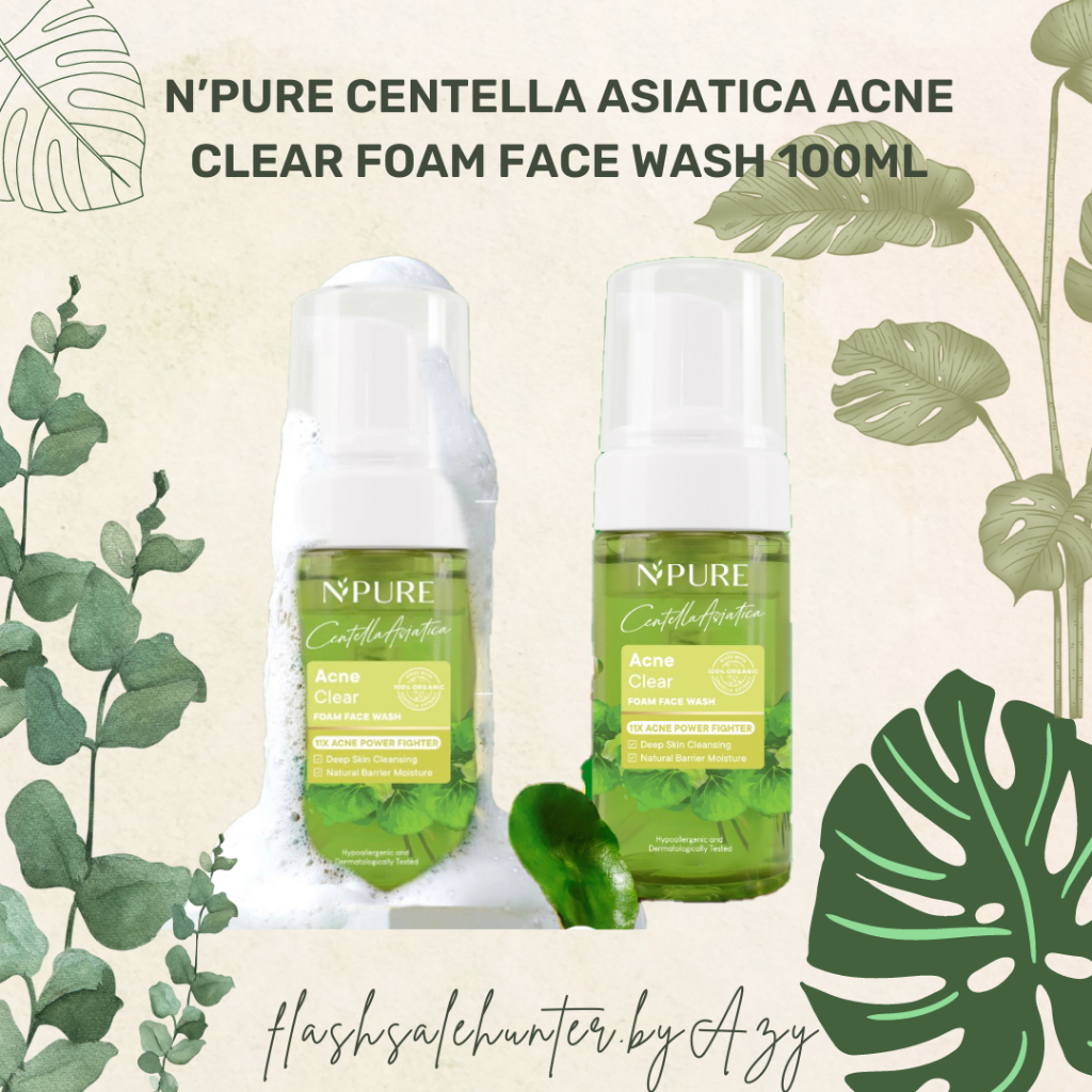 Jual N'Pure Centella Asiatica Acne Clear foam face wash 100 ml / cica ...