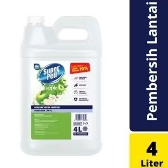 Jual Super Pel Pembersih Lantai Apple apel 4 Liter | Shopee Indonesia