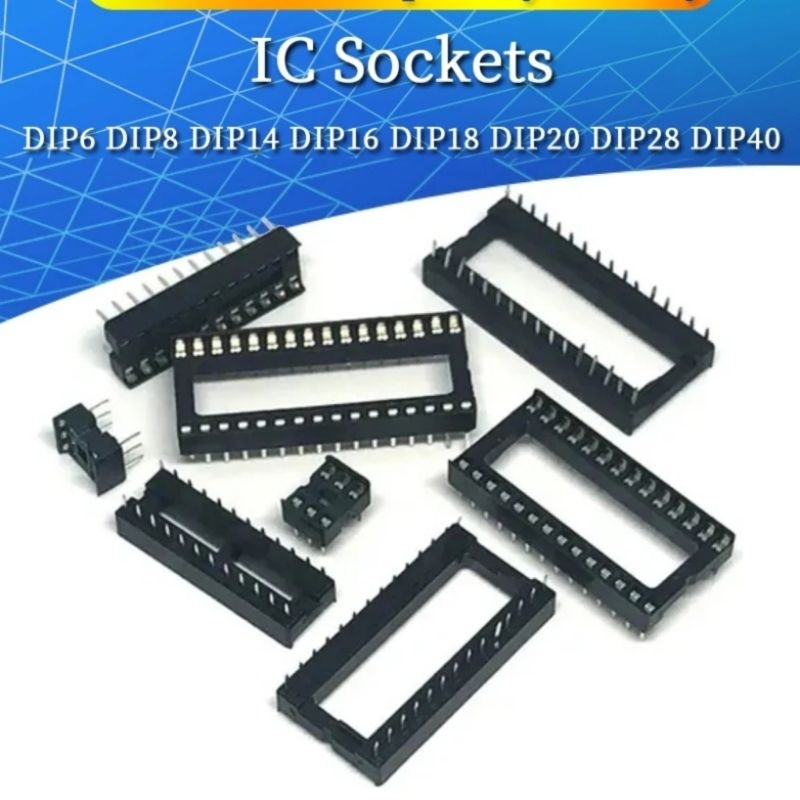 Jual Socket IC 8 Pin / 14/ 16/ 18/ 24/ 28 Pin | Shopee Indonesia