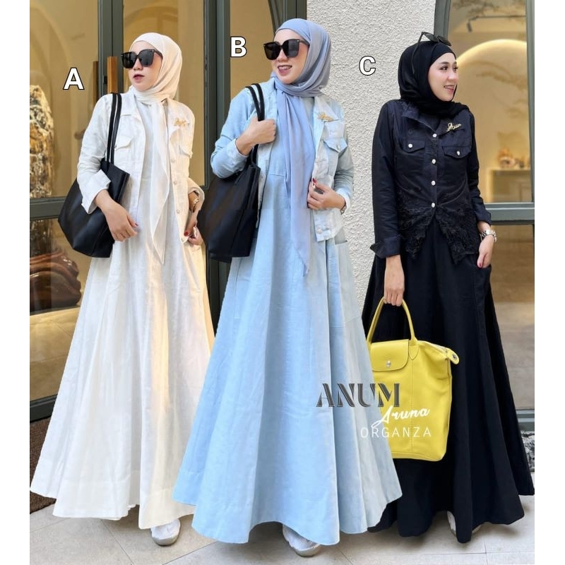 Jual Aruna + midi cardi Organza tule By Anum | Shopee Indonesia