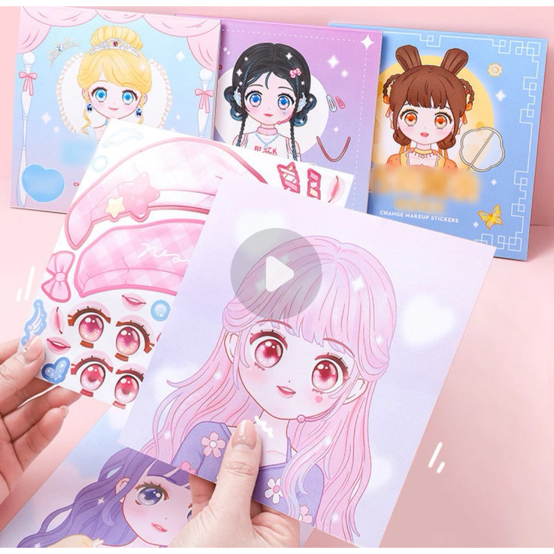Jual stiker wajah muka mainan anak change makeup | Shopee Indonesia