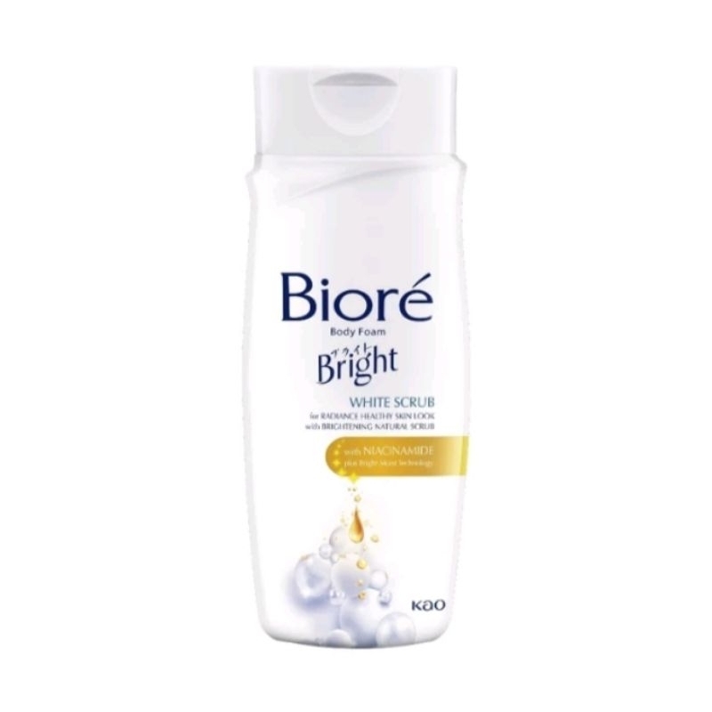 Jual Biore body foam bright 100ml white scrub sabun mandi | Shopee ...