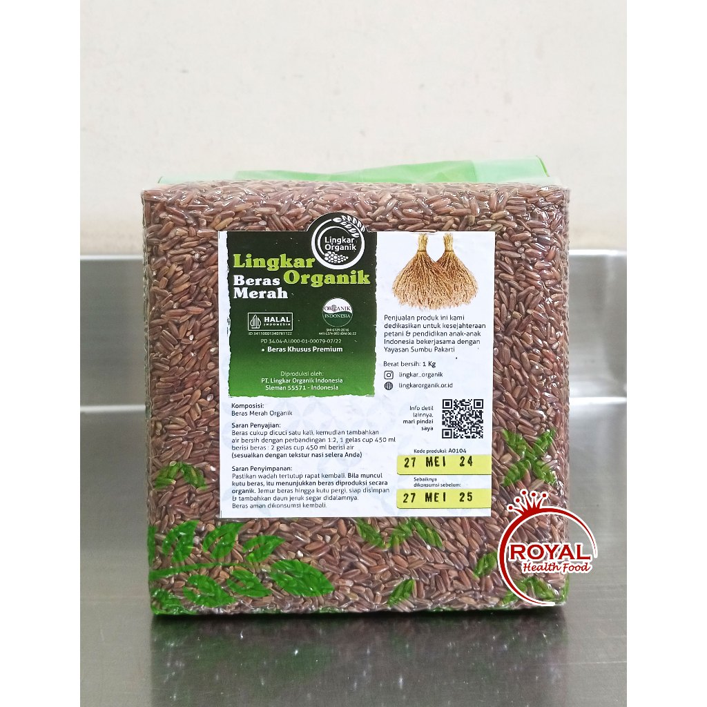 Jual Lingkar Organik Beras Merah Organik 1 Kg | Shopee Indonesia