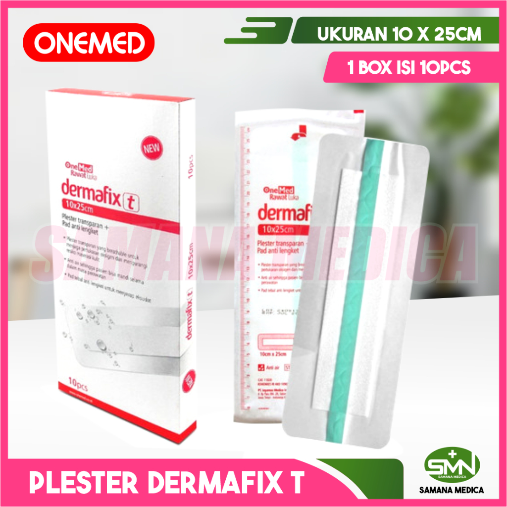 Jual Plester Dermafix T 10 x 25cm ONEMED plester transparan Luka ...