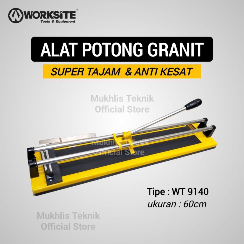 Jual MESIN POTONG KERAMIK TILE CUTTER GRANITE 60CM WORKSITE WT-9140 ...