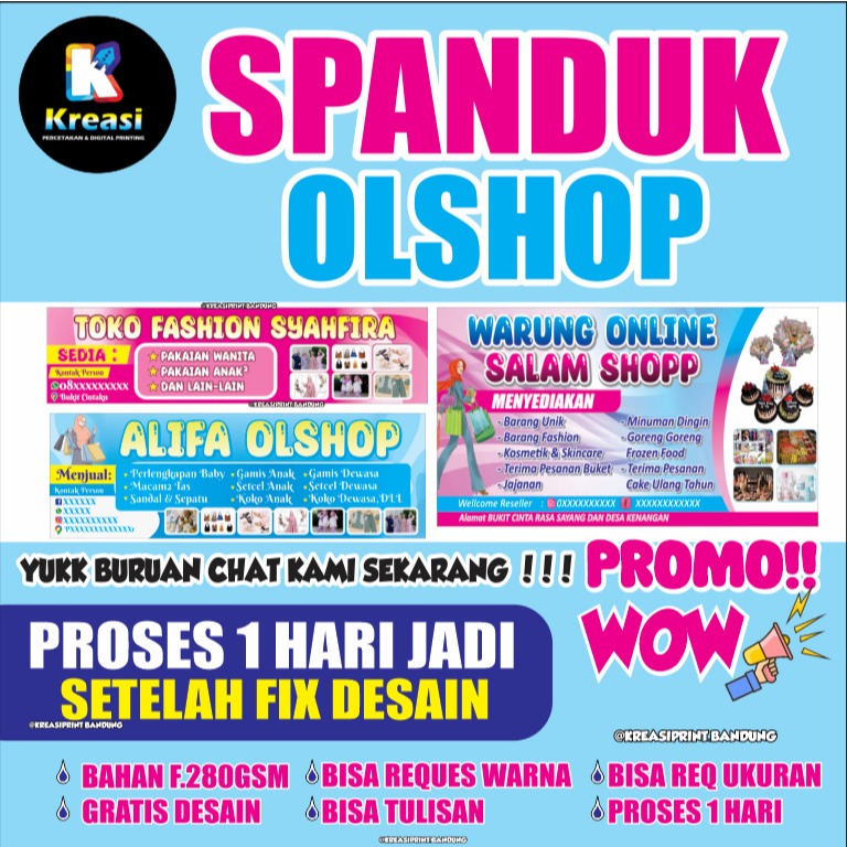Jual spanduk olshop keren / spanduk jualan | Shopee Indonesia