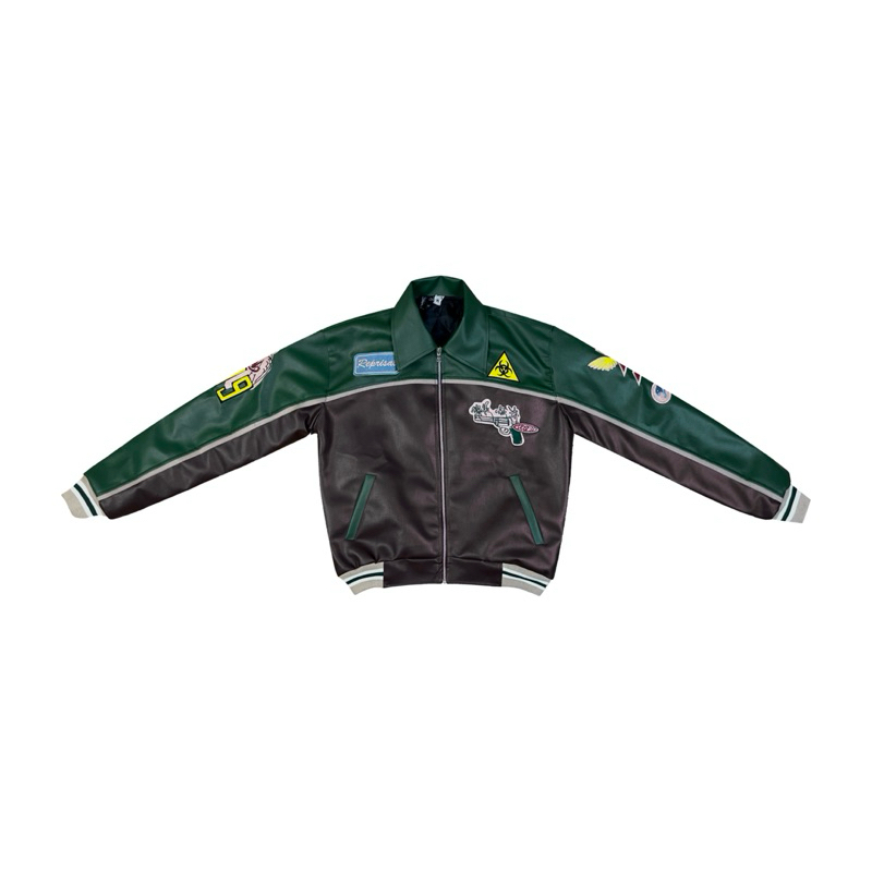 Jual Varsity Leather Jacket | GRIZ | Poseidon Reprisal | Shopee Indonesia