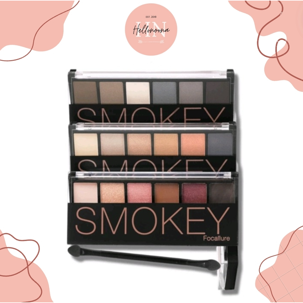 Jual FOCALLURE - Eyeshadow Pallete 6 Colors Nude / Smokey Eyeshadow ...