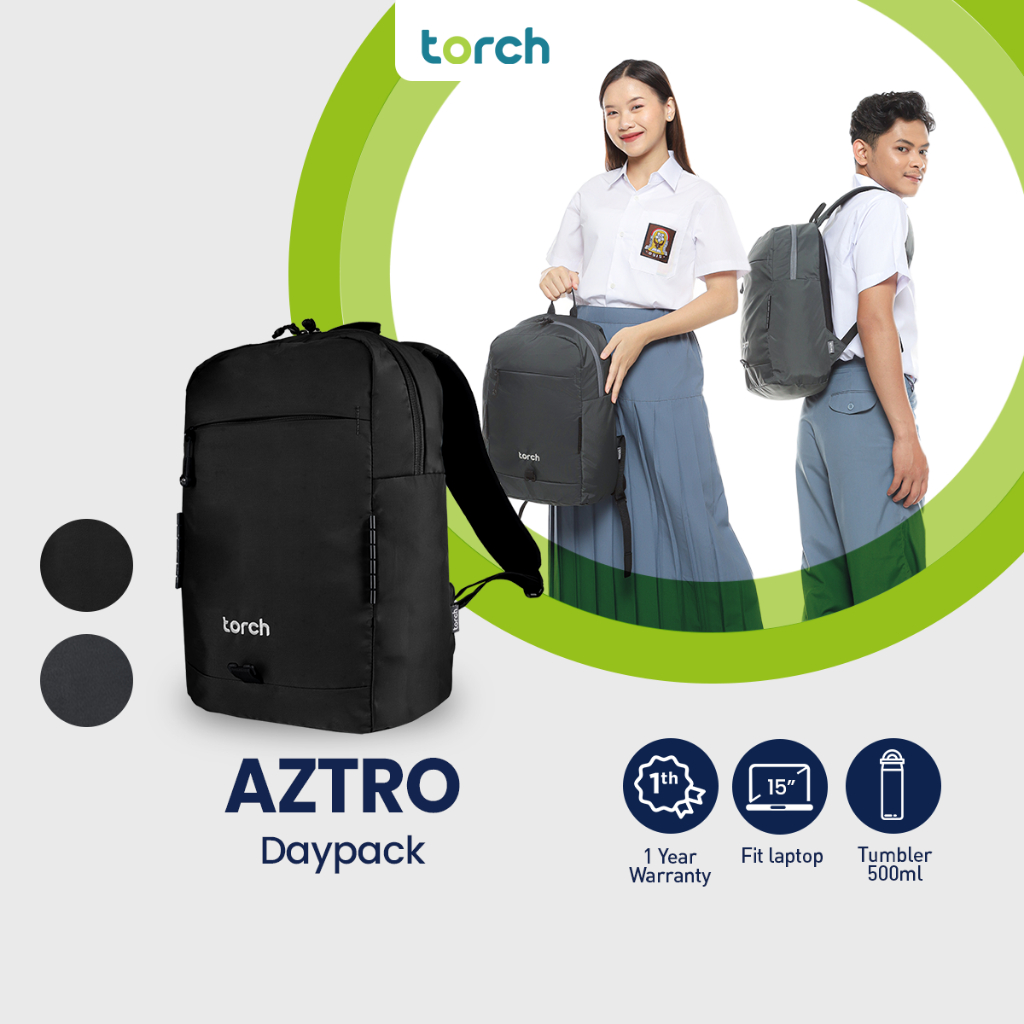 Jual TORCH Aztro Tas Ransel Punggung Pria Wanita Unisex Backpack Sekolah Kuliah Kerja Laptop 15 ...