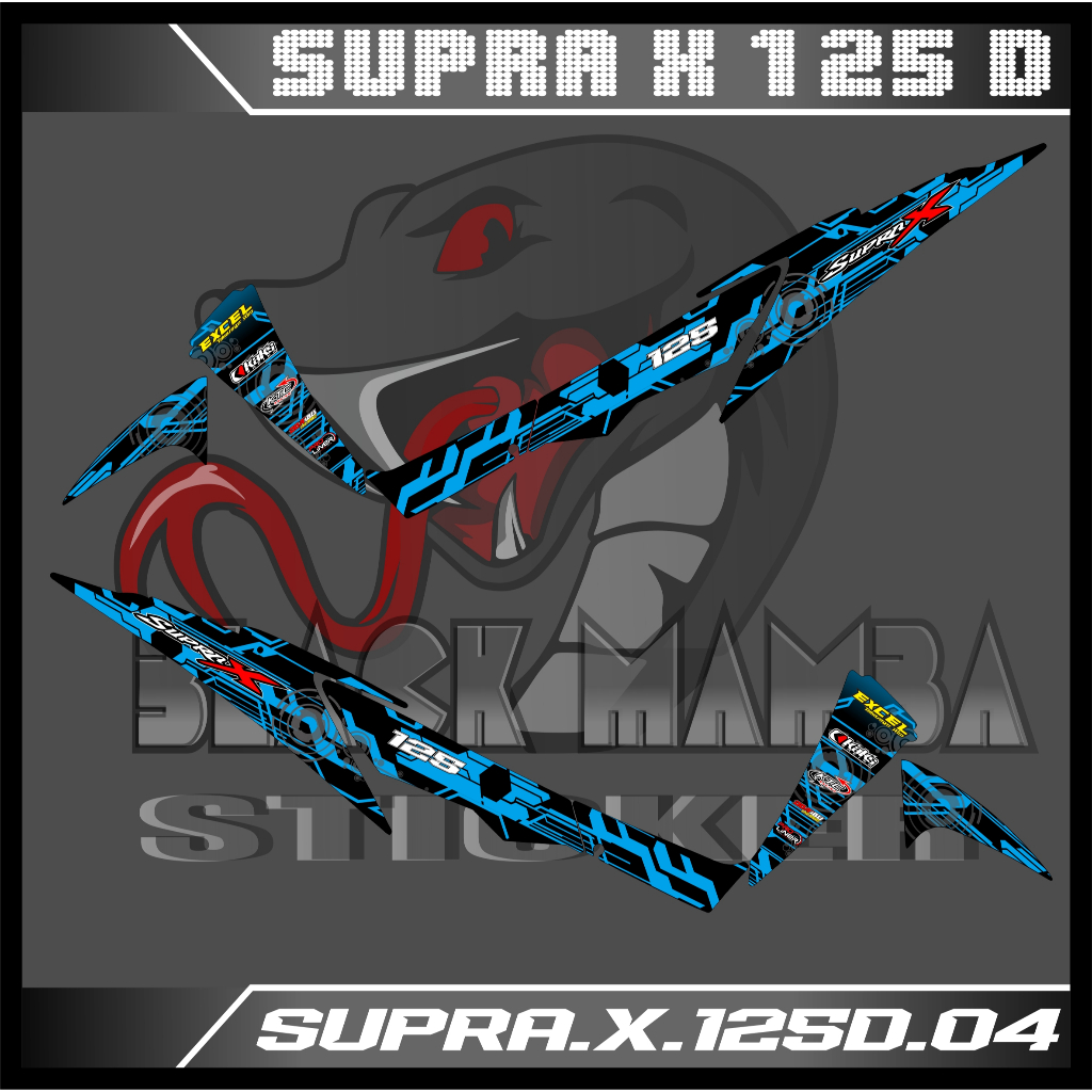 Jual Striping SUPRA X 1025 D 2006 sticker decal supra list variasi ...