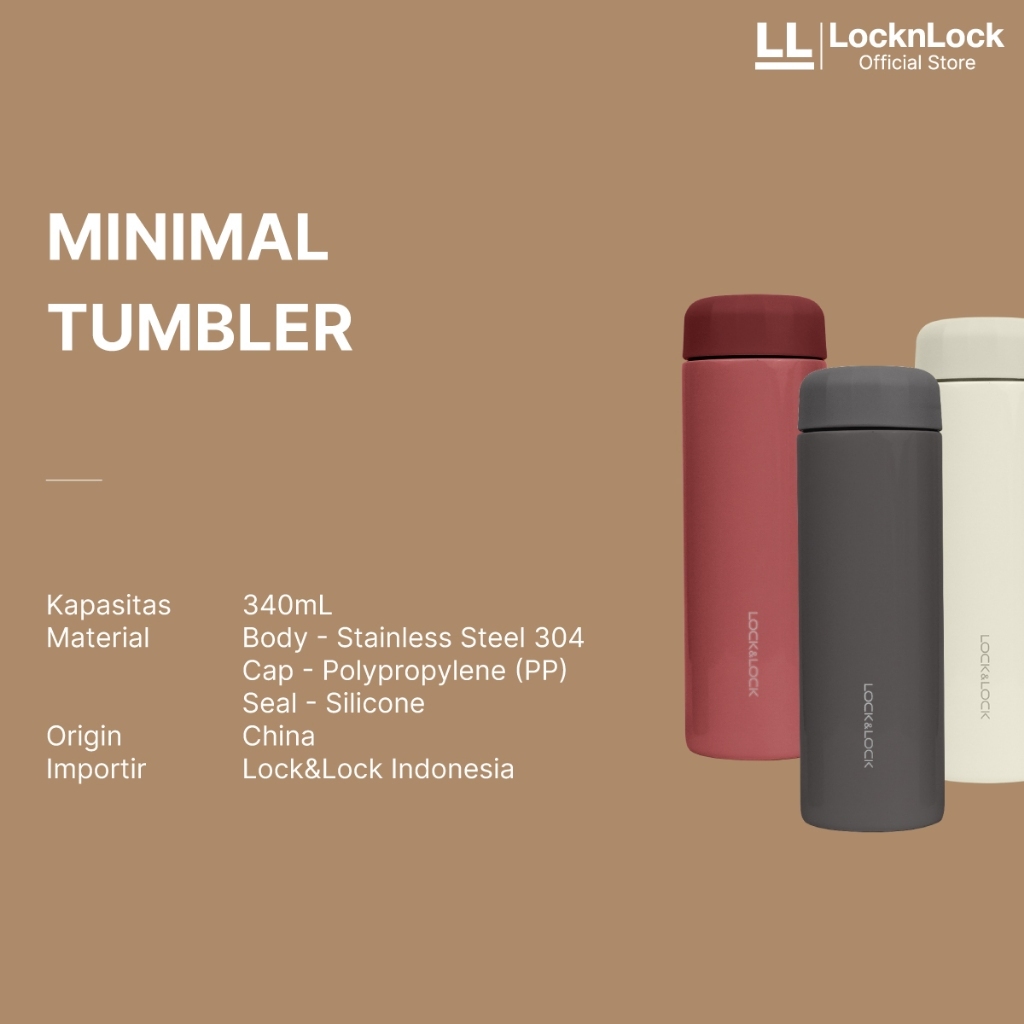 Jual Original LocknLock Minimal Tumbler 340ml LocknLock termos hot n cool LHC4174 LHC4184 ...