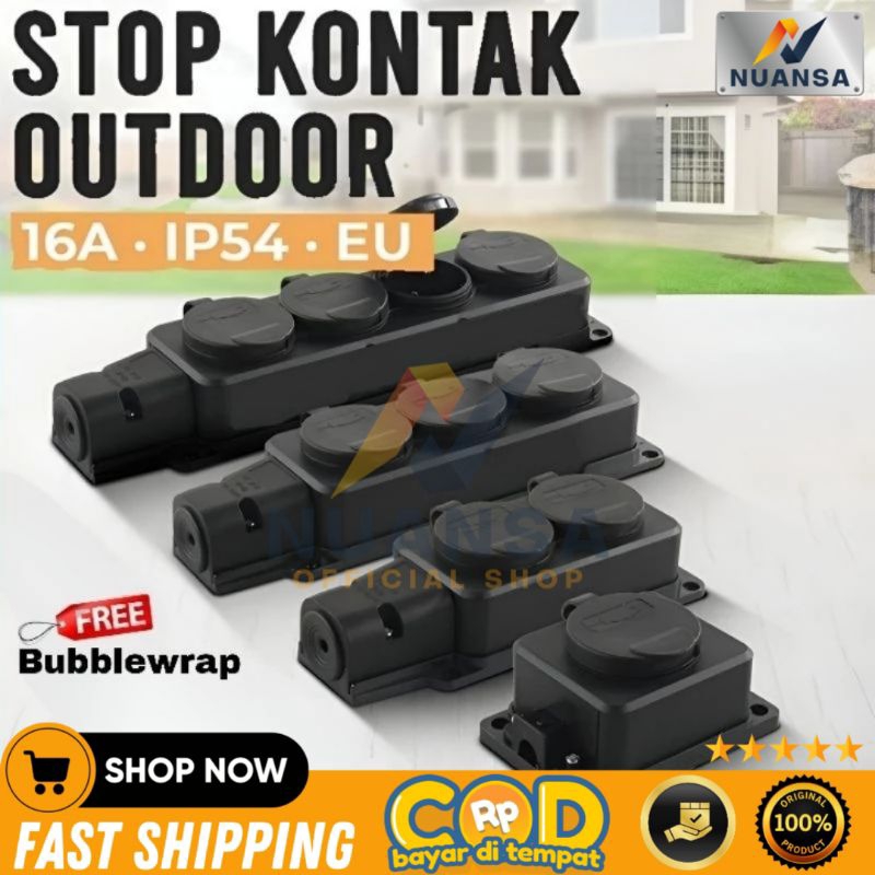 Jual Nuansa - Stop Kontak Outdoor Terminal Anti Air IP54 Stopkontak ...
