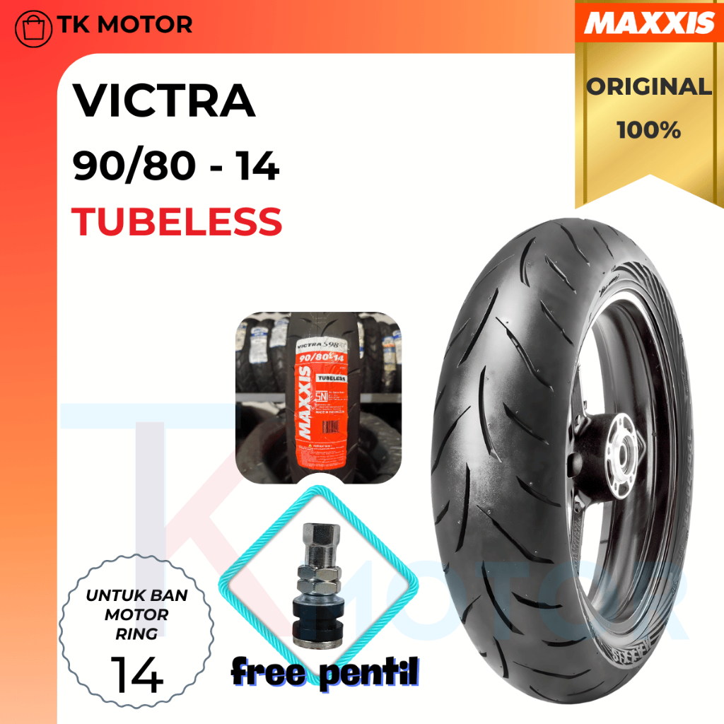 Jual BAN MAXXIS VICTRA 90/80-14 S98 ST TUBELESS ( ORI ) | Shopee Indonesia