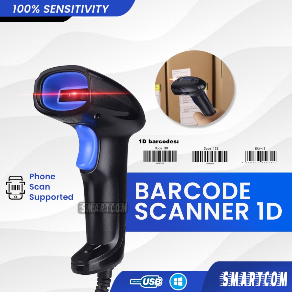 Jual SMARTCOM - Barcode Scanner 1D Portable Wireless USB CDD1100C ...