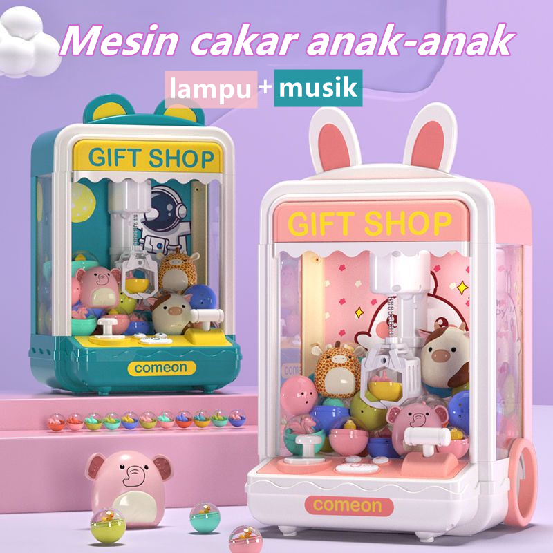 Jual Mainan Mesin Capit Anak Mesin Capit Mini + Boneka dengan Musik dan ...