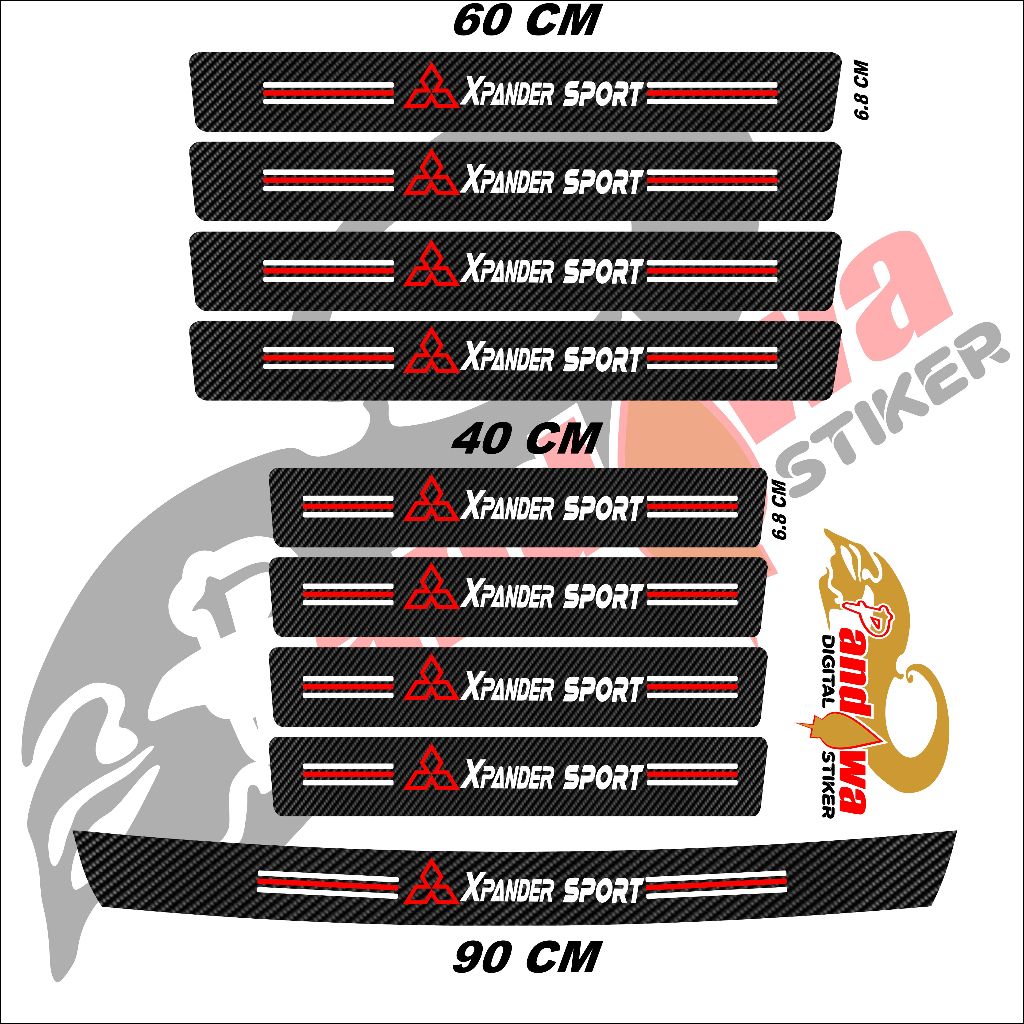 Jual stiker carbon fiber stiker pengaman mobil Xpander sport Sticker ...