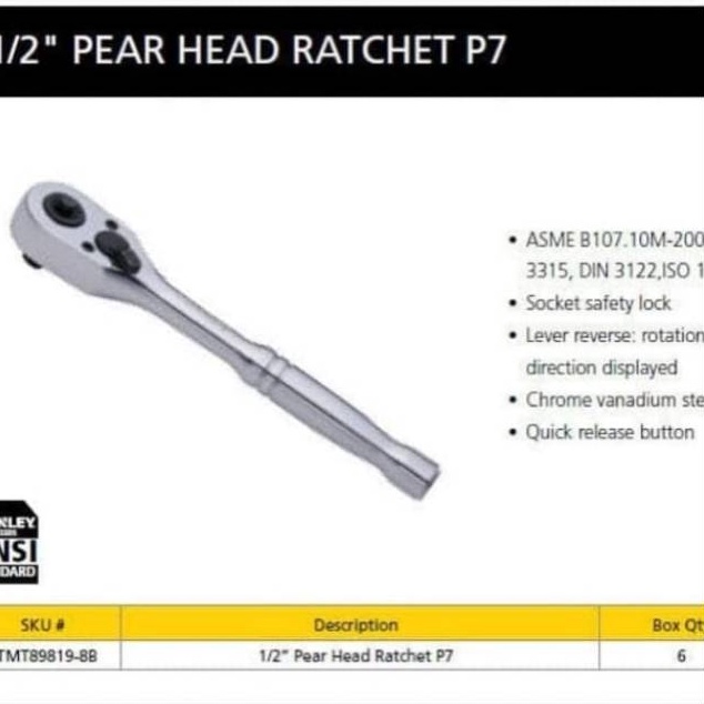 Jual NEWPRODUCT gagang kunci shock 12 Full Polish QR Ratchet stanley ...