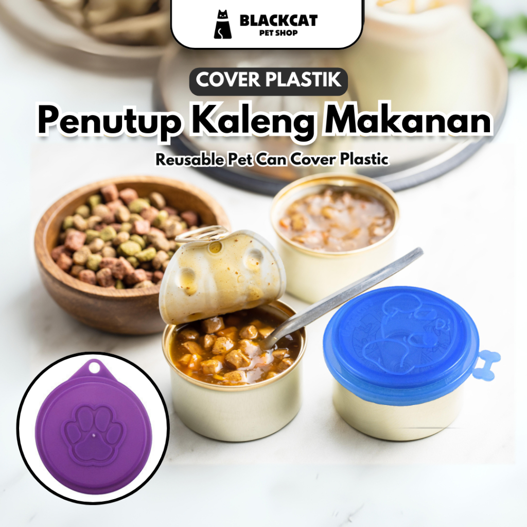 Jual BLACKCAT Tutup Makanan Kaleng Kucing dan Anjing Penutup Kaleng ...