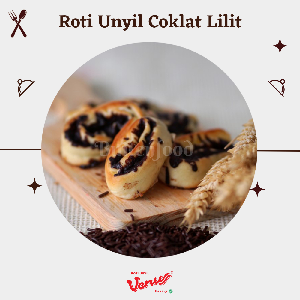 Jual Roti unyil venus rasa cokelat bentuk melilit manis dan enak roti ...