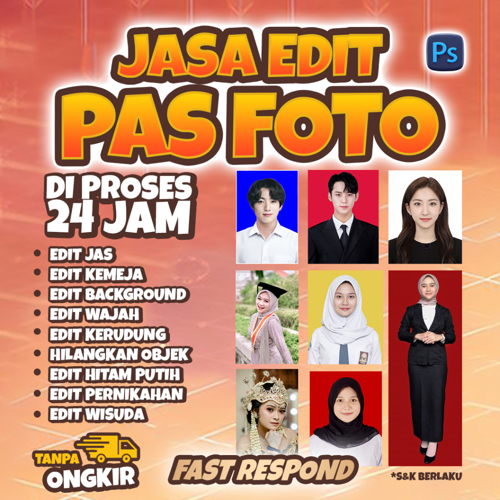 Jual Edit foto / Edit Pas Foto / Edit Background / Edit Baju Jas / Album Foto / Edit Jilbab ...