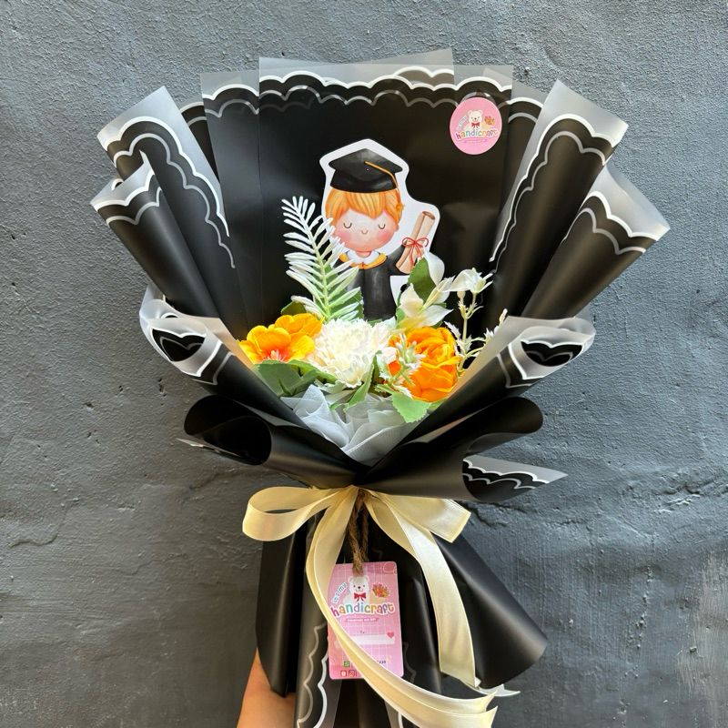 Jual (READY STOCK) BUKET WISUDA UKURAN 40cm | HAND BOUQUET | BUKET ...