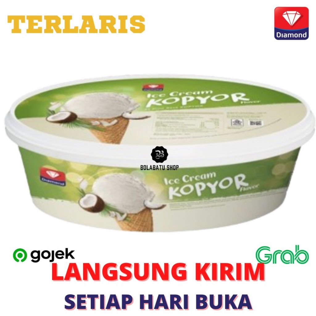 Jual Es Krim Kopyor Diamond 700 mL Enak Murah Langsung Kirim Ice Cream ...