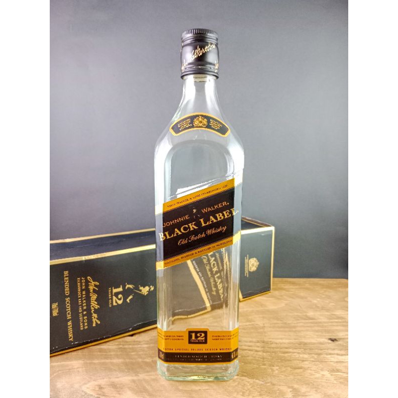 Jual BOTOL BEKAS J-WALKER BLACK LABEL 750ml (Bottle + Box Penyok ...