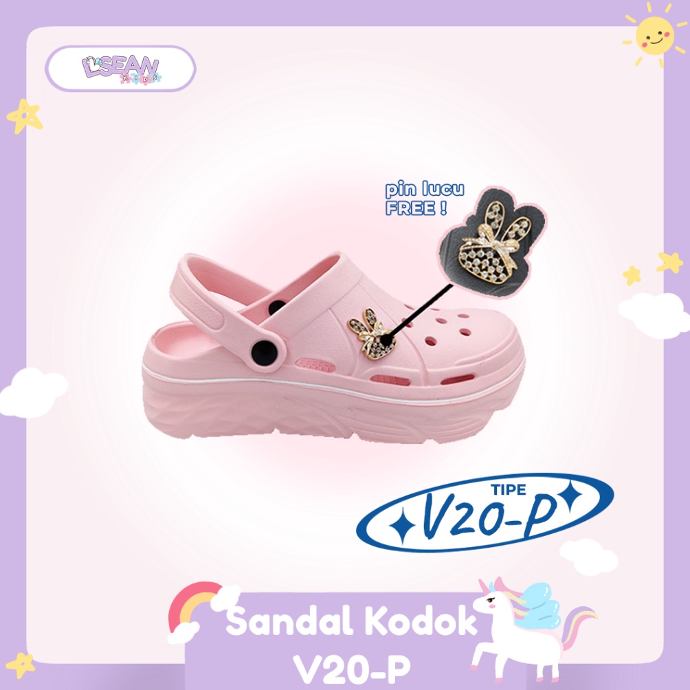 Jual Harga Terbaik SANDAL SEPATU WANITA MODEL KODOK BAIM HAK SOL TINGGI DENGAN PIN LUCU V2P ...