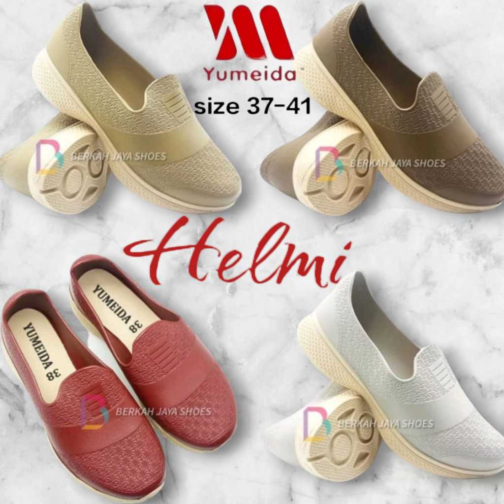 Jual Yumeida 9111 L Sepatu Slip on Wanita Bahan Karet | Shopee Indonesia