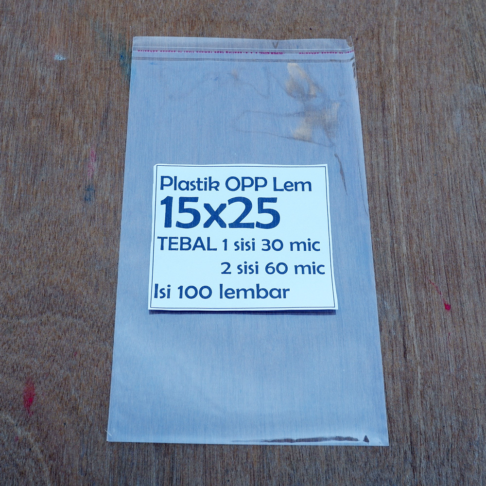 Jual Plastik OPP Lem 15x25 cm Tebal 30 mic Isi 100 lbr | Shopee Indonesia