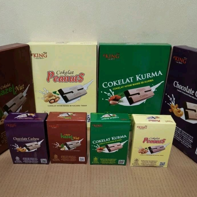 Jual 1 dus isi 4 pack Cokelat d'KING (Mix) Coklat Hazelnut Peanuts ...