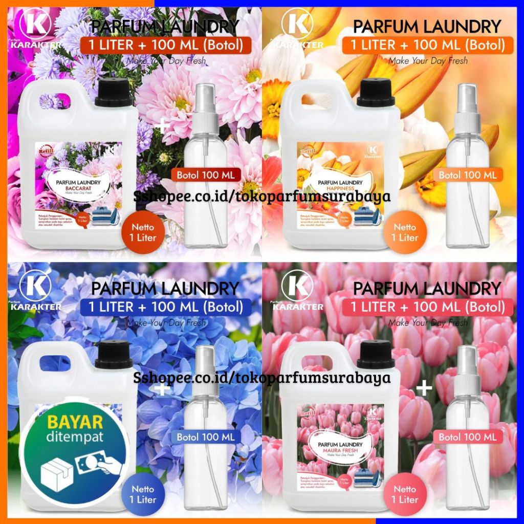 Jual PARFUM LAUNDRY 1 LITER FREE BOTOL SPREY 100ML | Pewangi Laundry ...