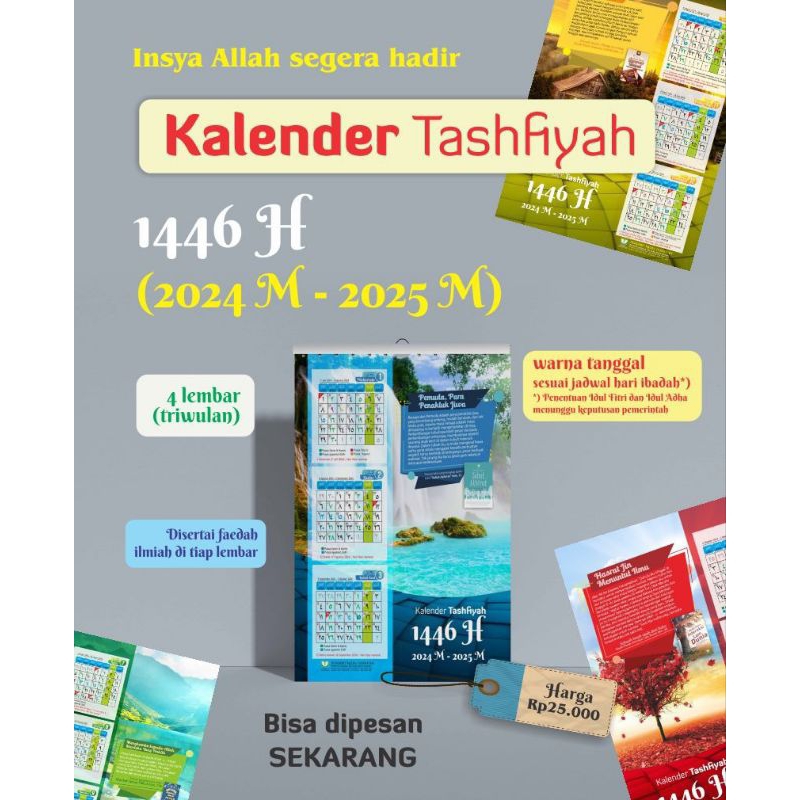 Jual Kalender Hijriyah 1446 TASHFIYAH | Shopee Indonesia