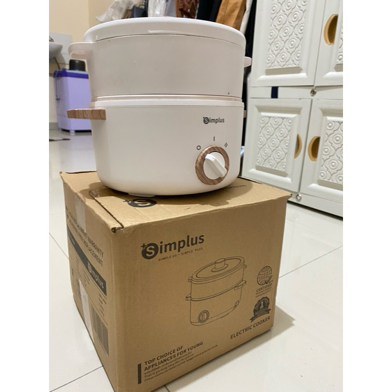 Jual Simplus Panci Listrik Kukusan Serbaguna 600 watt low Watt 1,5 L ...