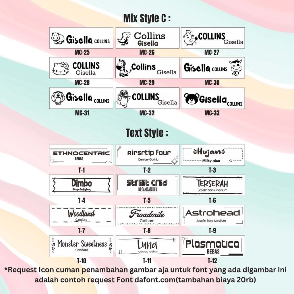 Jual WATERPROOF STAMP/STEMPEL TAHAN AIR/STEMPEL BAJU/CAP NAMA ANAK ...